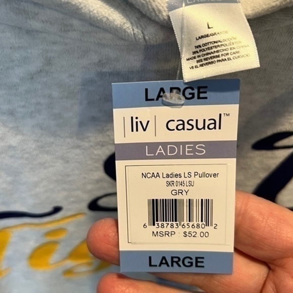 Liv casual | Tops | Nwt Ncaa Ladies Hooded Pullover Lsu Tigers Xl Large ...